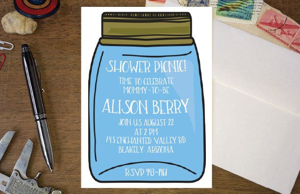 mason jar invitations